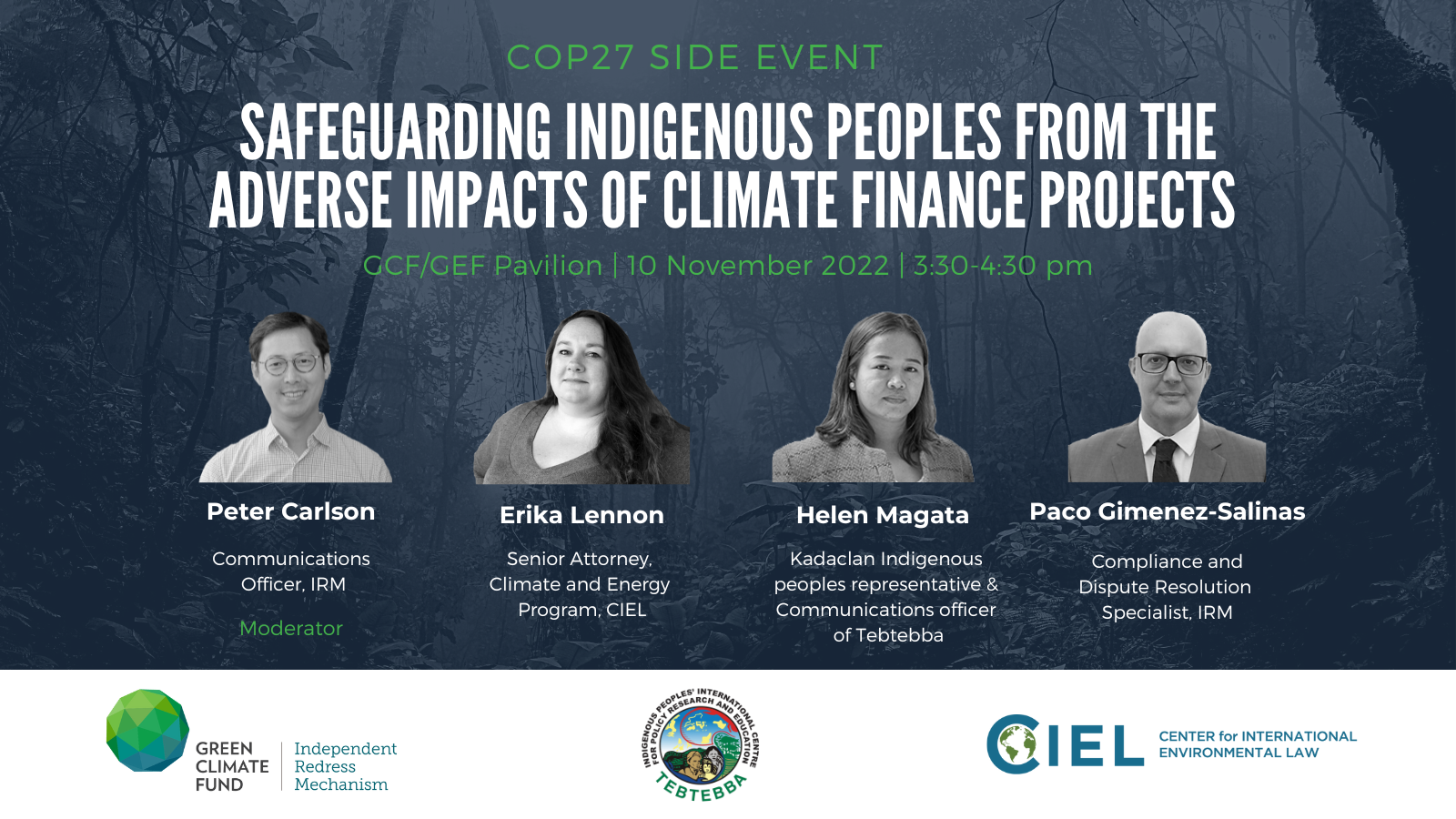 COP27 side event on Indigenous Peoples with the IRM, CIEL and TEBTEBBA ...
